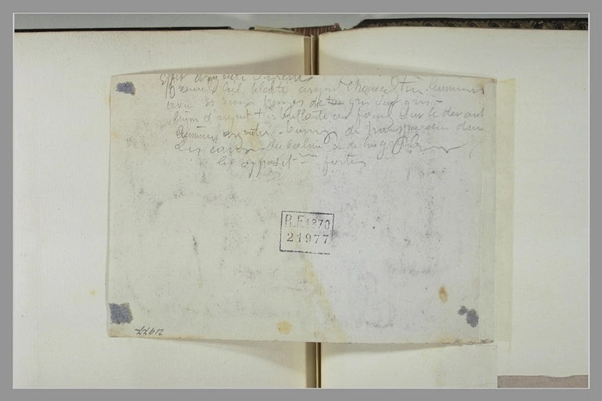 Annotations manuscrites - Eugène Boudin | Musée d'Orsay
