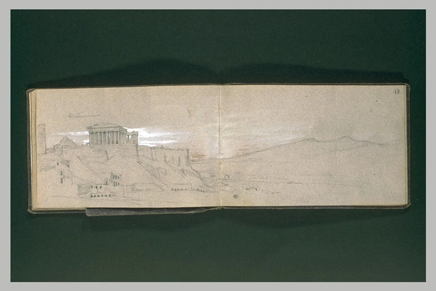 Vue des montagnes entourant Athènes - Léon Belly | Musée d'Orsay