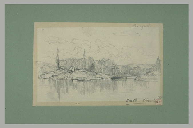 Un bord de rivière à Bougival - Emile-Louis Vernier | Musée d'Orsay