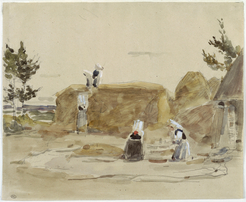 Vannage et construction d'une meule dans le Finistère - Eugène Boudin ...