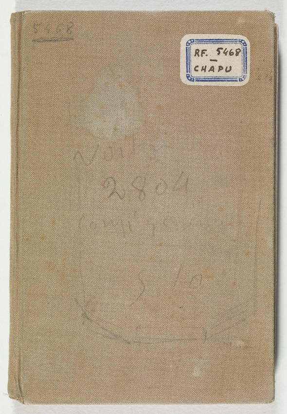 Annotations manuscrites - Henri Chapu | Musée d'Orsay