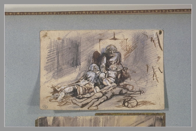 Ugolin et ses fils en prison - Ernest Meissonier | Musée d'Orsay