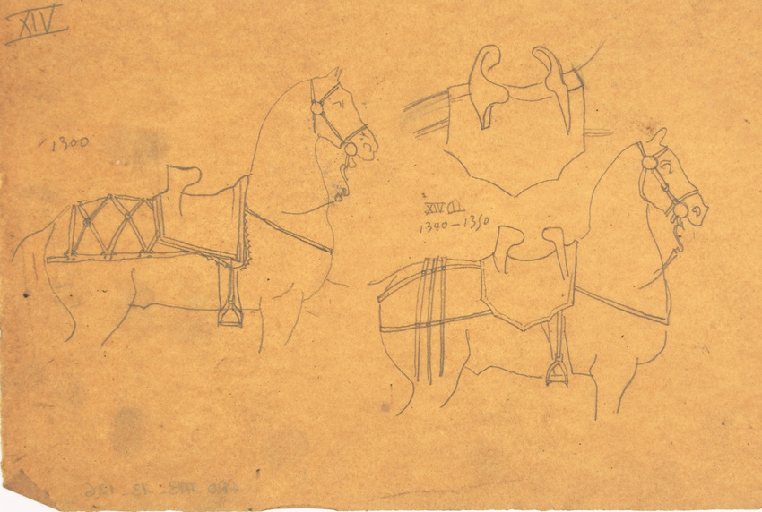Croquis d'harnachement et de selles de cheval - Eugène Grasset | Musée ...