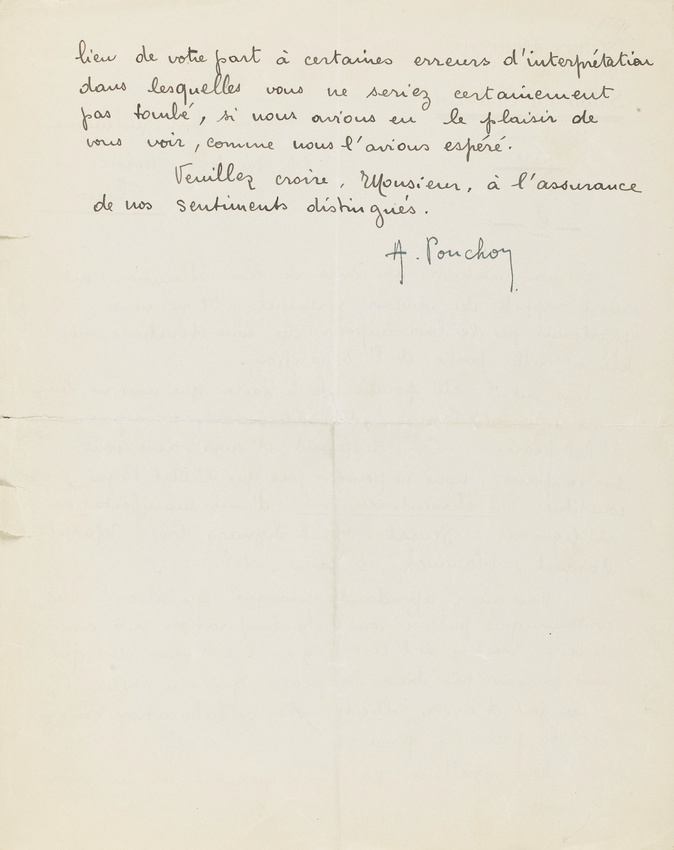 Correspondance manuscrite : A. Pouchon à Paul Guillaume - A. Pouchon ...