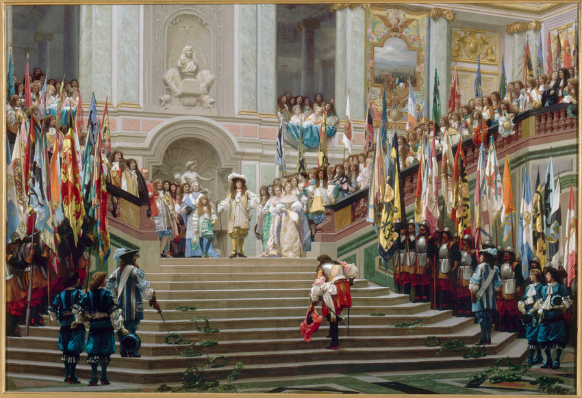 Réception du Grand Condé par Louis XIV (Versailles, 1674) - Léon Gérôme ...