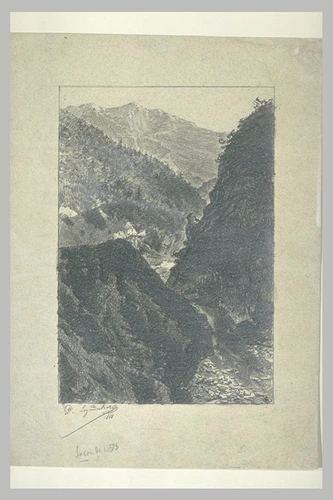 Ravin, rocs et sapins - Paul Leyendecker | Musée d'Orsay