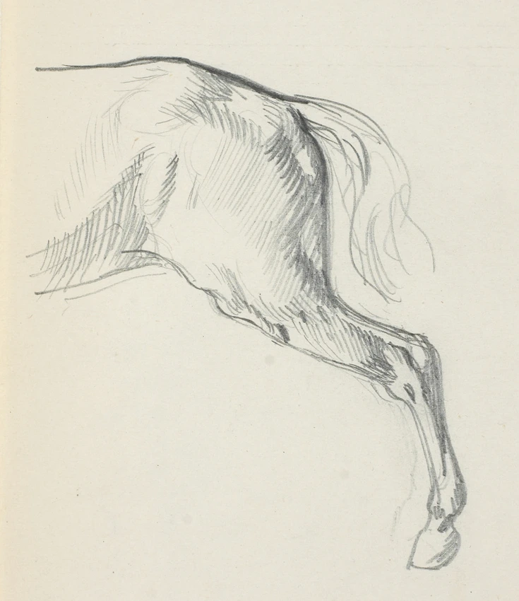 Arrière-train d'un cheval - Eugène Grasset | Musée d'Orsay