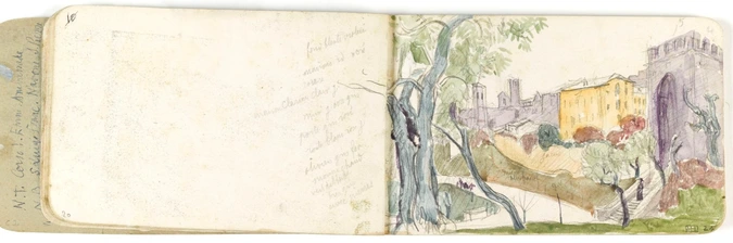 Annotations manuscrites se rapportant au dessin du folio 11 verso ...