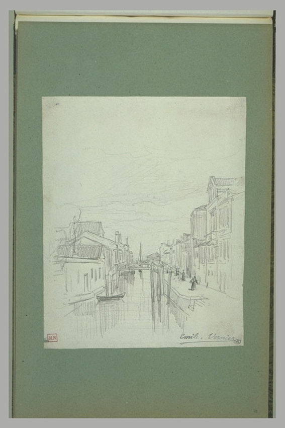 Canal bordé de maisons - Emile-Louis Vernier | Musée d'Orsay