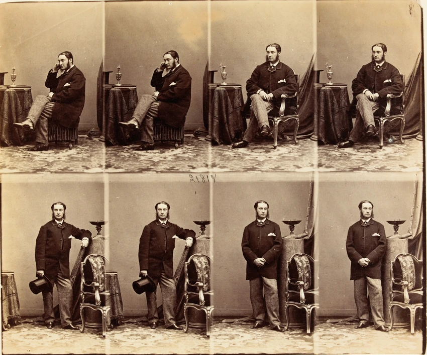 M. Baring Bingham en huit poses, quatre assis, quatre en pied - André ...