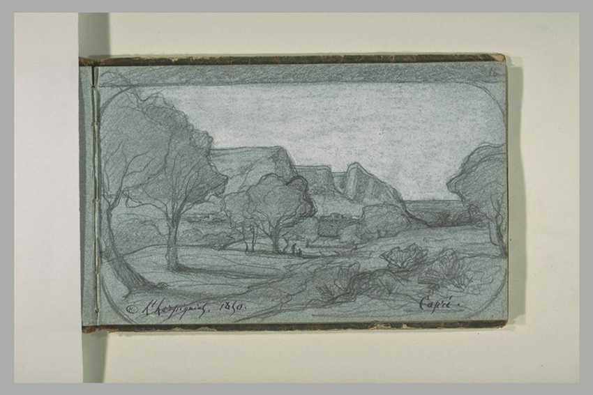 Paysage à Capri - Henri Harpignies | Musée d'Orsay