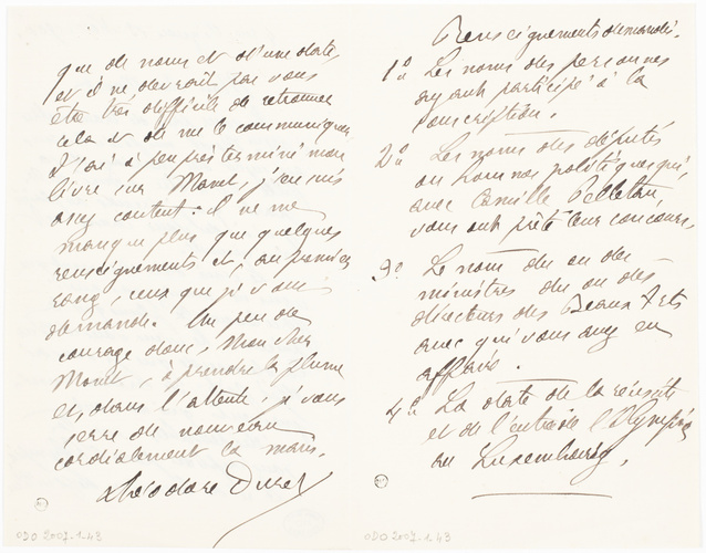 Lettre autographe signée de Théodore Duret à Claude Monet - Théodore ...