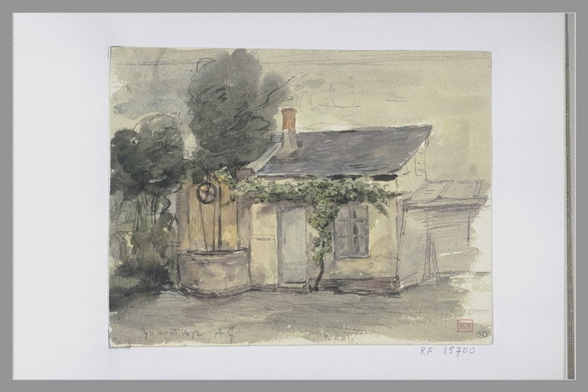 Une petite maison basse et un puits - Amand Gautier | Musée d'Orsay