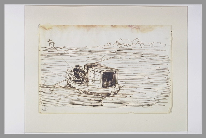 La pêche à la ligne : le mousse tirant le cordeau - Charles-François ...