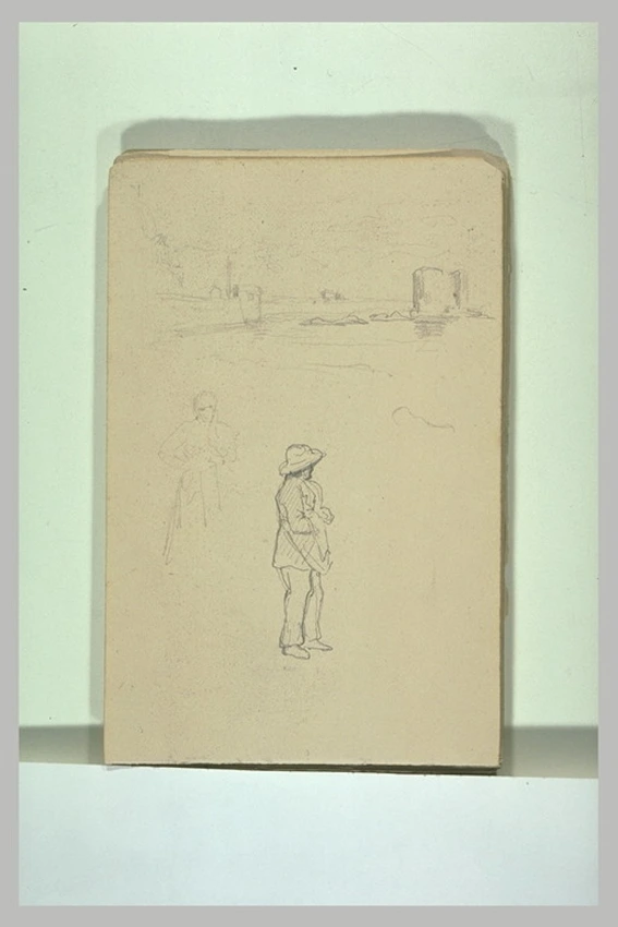 Abords d'un quai , figure debout ; homme tourné - Henri Chapu | Musée d ...
