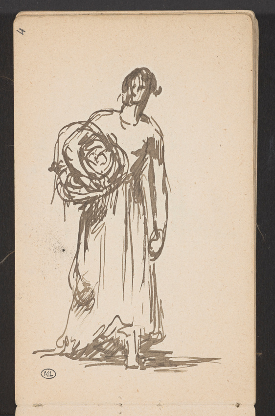 Femme portant un objet sous le bras droit - Henri Chapu | Musée d'Orsay
