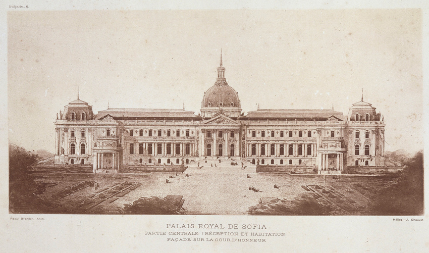 Sofia, palais royal. Façade sur la cour d'honneur - Raoul Brandon ...