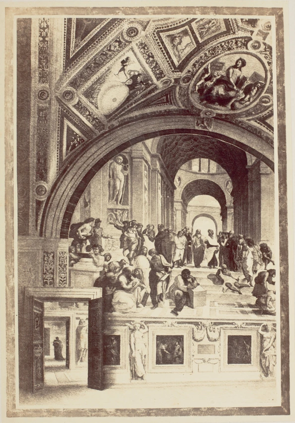 Italie, Rome : vue de la chambre de la Signature au Vatican - Anonyme ...