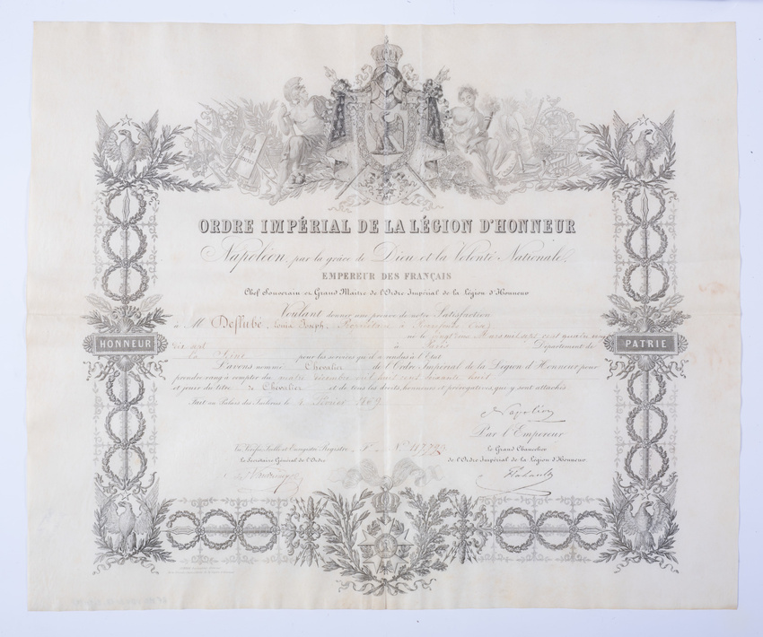 Diplôme de Chevalier de la Légion d'honneur - Anonyme | Musée d'Orsay
