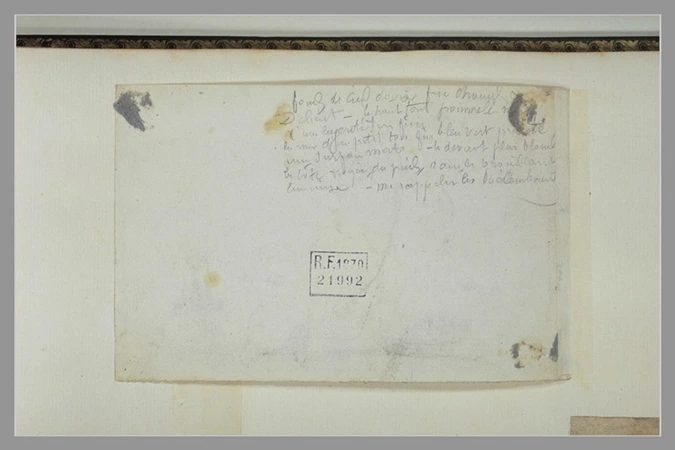 Annotations manuscrites - Eugène Boudin | Musée d'Orsay