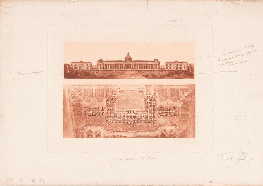 Elévation et plan d'un palais - Raoul Brandon | Musée d'Orsay