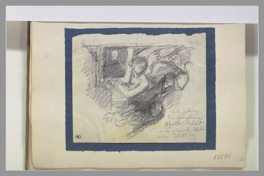 Frontispice : figure ailée tenant un portrait d'homme dans un cadre ...