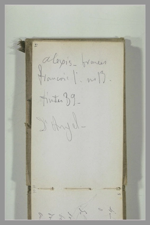 Annotations manuscrites - Mariano Fortuny y Marsal | Musée d'Orsay