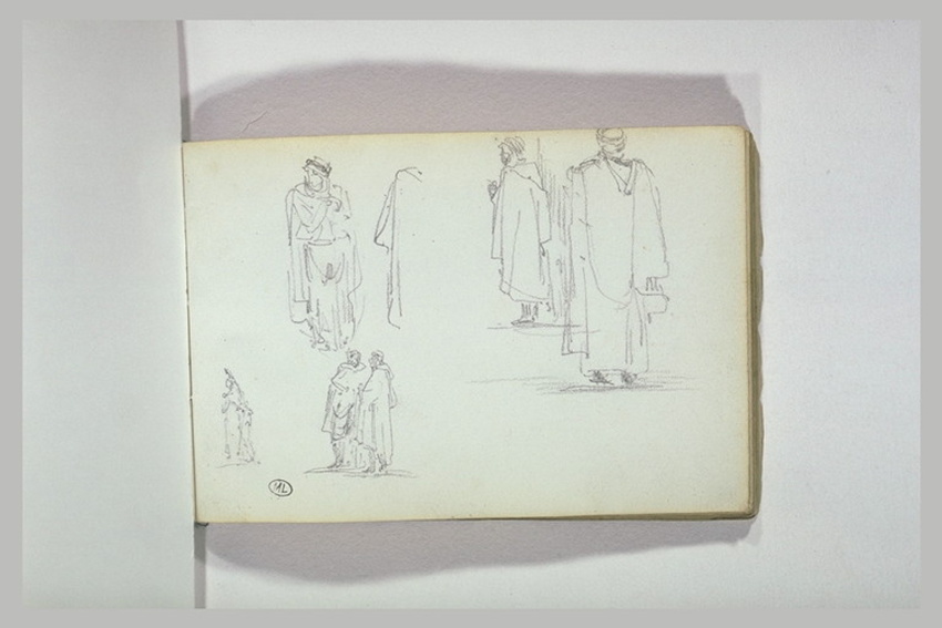 Croquis de divers personnages - Pierre Andrieu | Musée d'Orsay