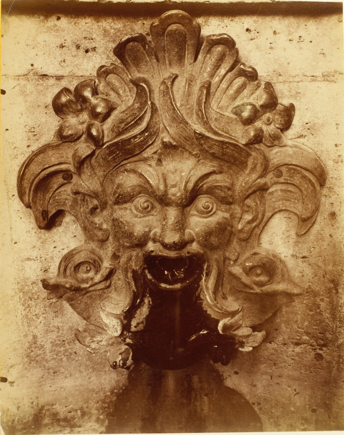 Mascaron de la fontaine Childebert (1715-1717), square Monge, 5ème ...