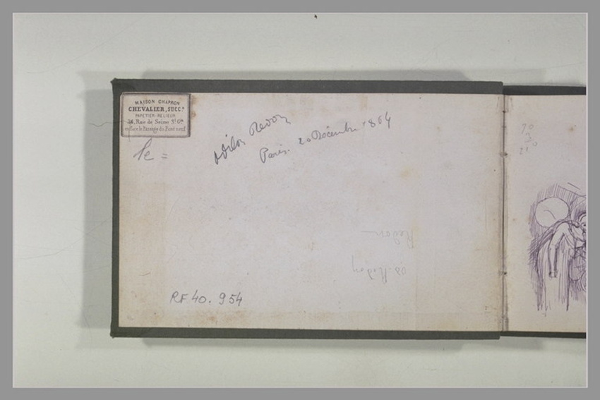 Signature et date : 'Odilon Redon. Paris 20 décembre 1864' - Odilon ...