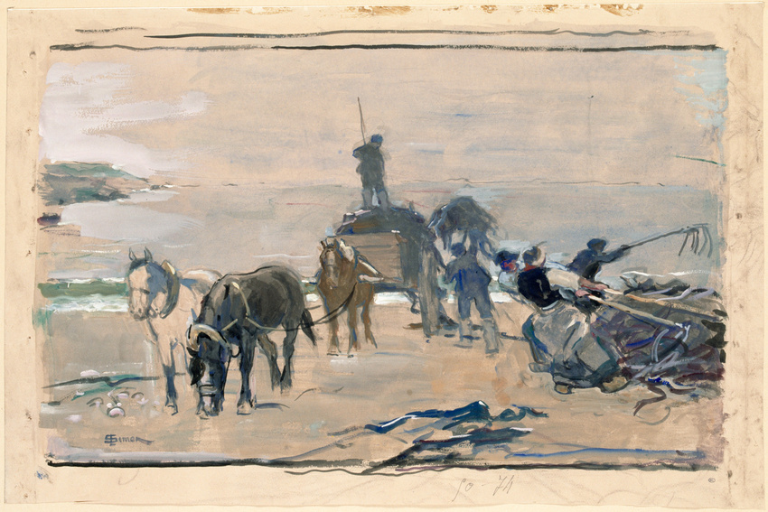 Le chargement du varech - Lucien Simon | Musée d'Orsay