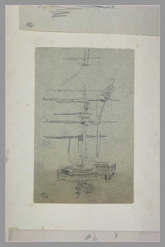 Voilier à larges vergues - Eugène Boudin | Musée d'Orsay