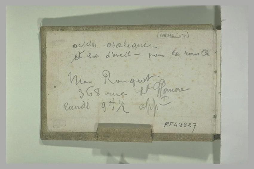 Annotations manuscrites - François Pompon | Musée d'Orsay