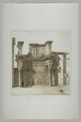 Ruines du Forum de Nerva à Rome - Félix Duban | Musée d'Orsay