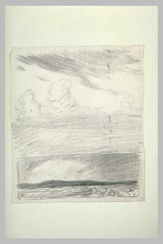 Etude de nuages, et paysage dans un encadrement - Théophile Alexandre Steinlen | Musée d'Orsay