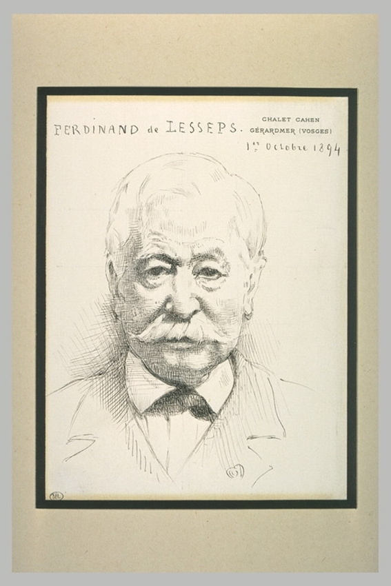 Portrait de Ferdinand de Lesseps, en buste, de face - Léon Bonnat | Musée d'Orsay
