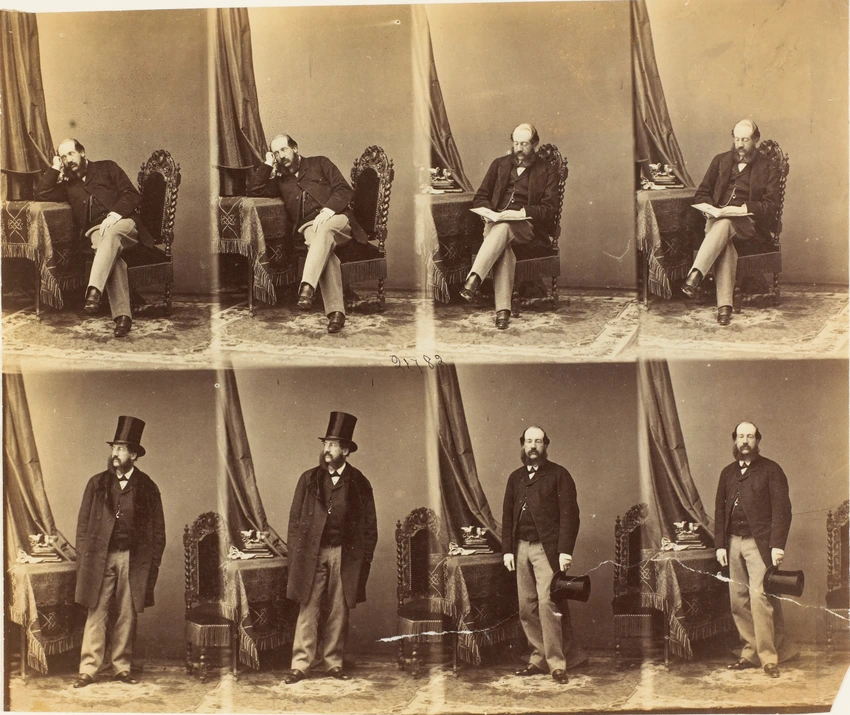 Lord Calthorpe en huit poses en pied, quatre assis, quatre en pied ...