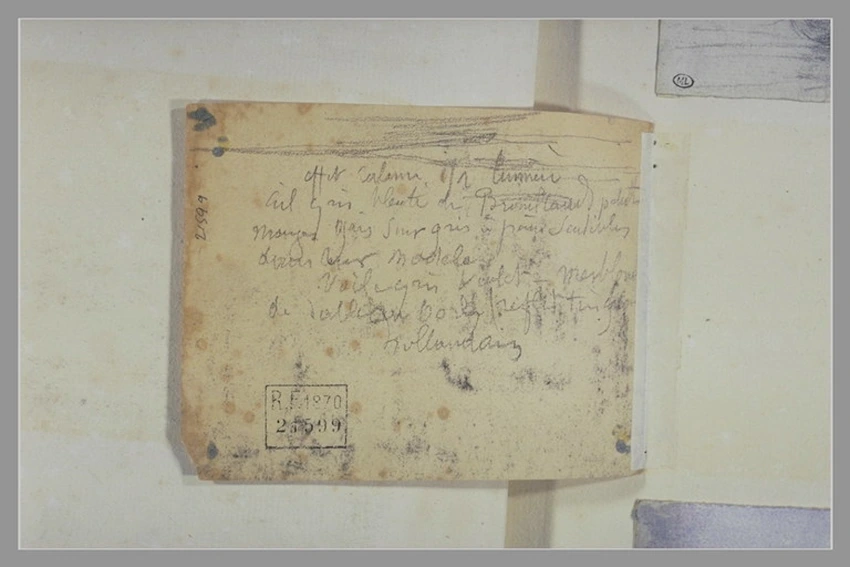 Annotations manuscrites, et étude - Eugène Boudin | Musée d'Orsay