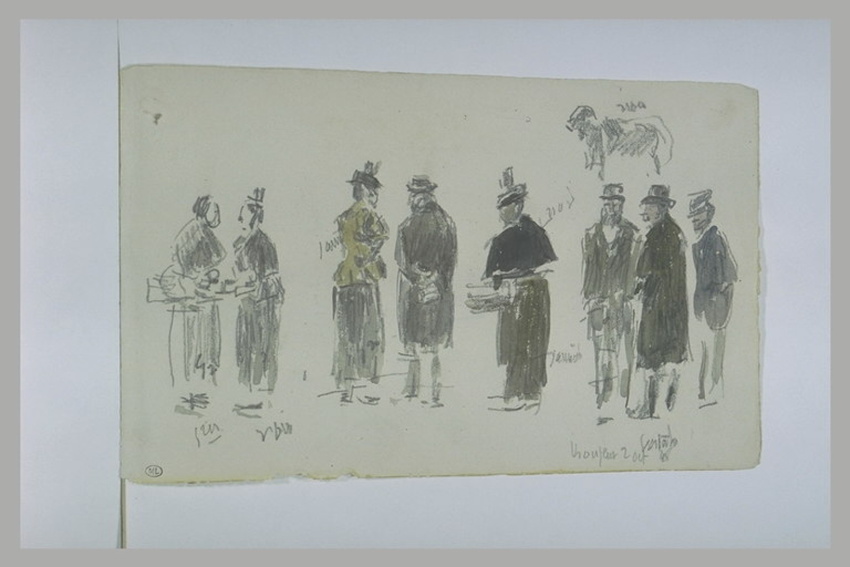 Etude de personnages - Eugène Boudin | Musée d'Orsay