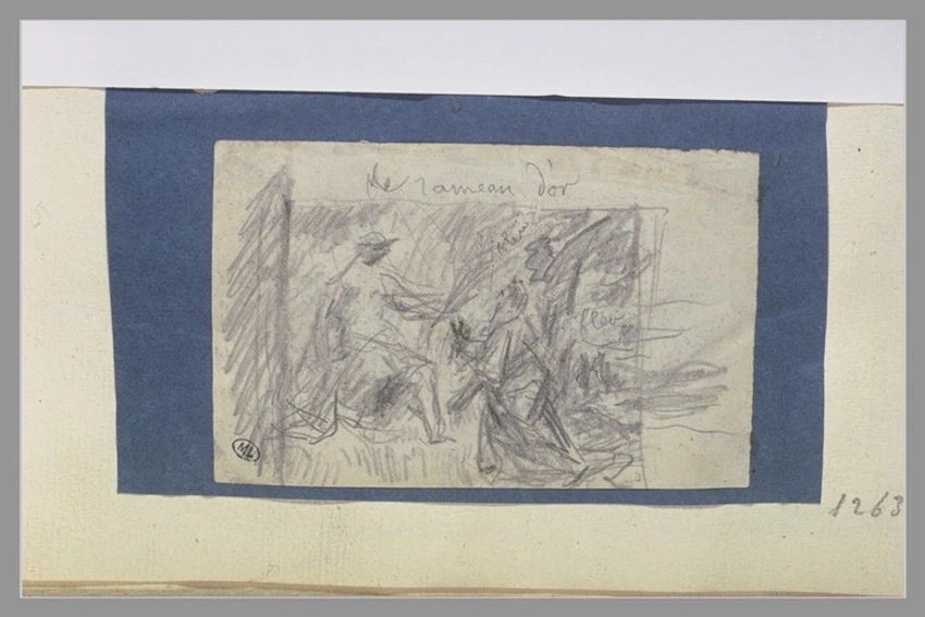 Un poète devant une muse qui lui remet un rameau d'or - Henri Fantin ...