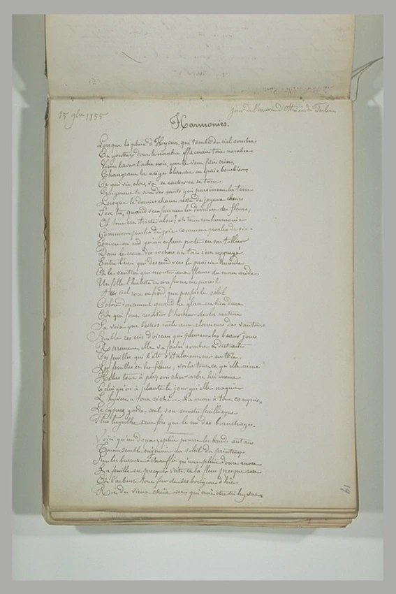 Poème : 'Harmonies' - Marc Louis Emmanuel Solon | Musée d'Orsay
