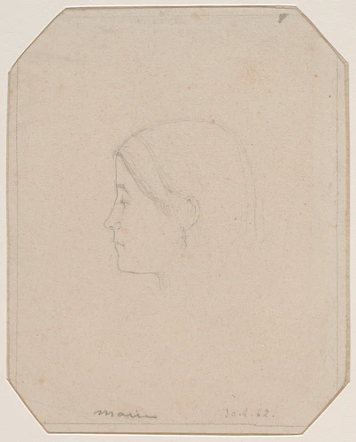Portrait De Marie Redon La Tête Seule De Profil à Gauche Odilon