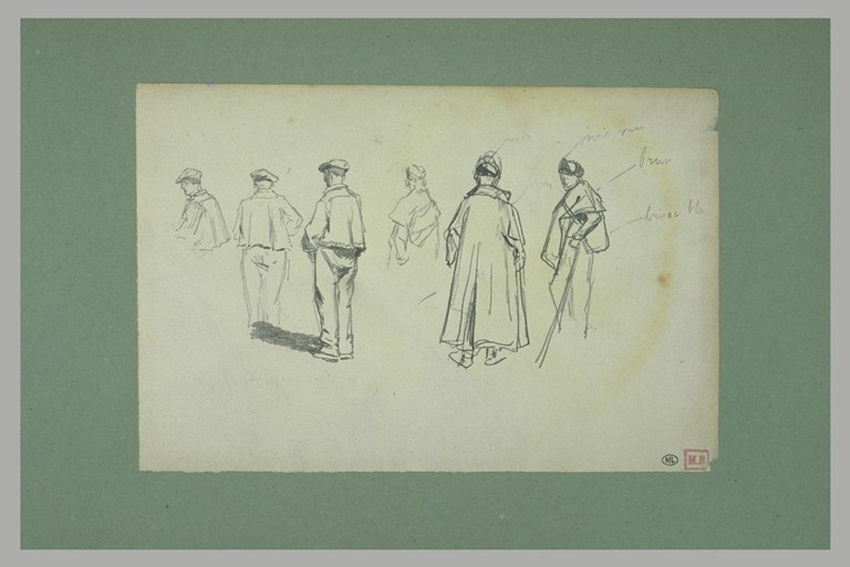 Six études d'hommes - Emile-Louis Vernier | Musée d'Orsay