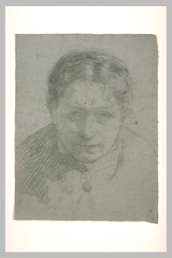 Femme, en buste, la tête penchée, de face - Stanislas Lépine | Musée d ...