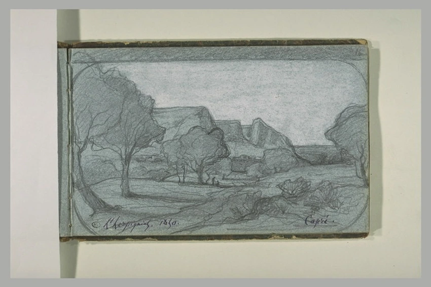 Paysage à Capri - Henri Harpignies | Musée d'Orsay