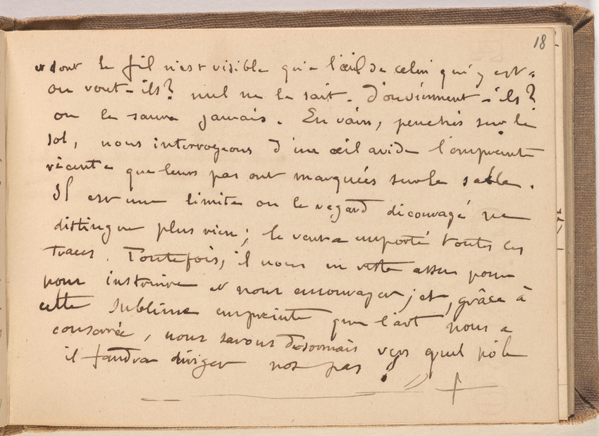 Note manuscrite - Henri Chapu | Musée d'Orsay