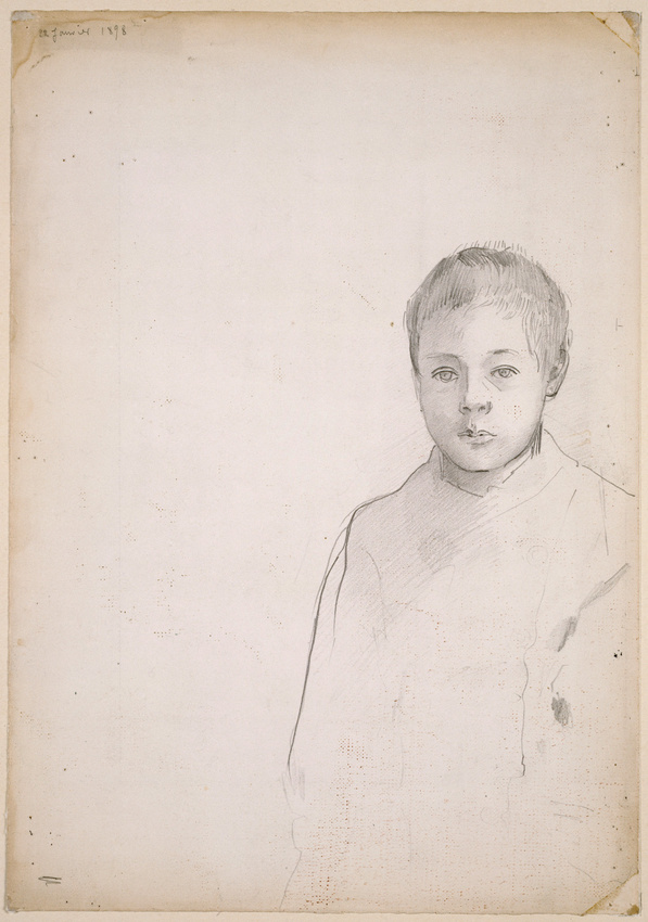 Arï Redon à neuf ans, vu à mi-corps, de face - Odilon Redon | Musée d'Orsay