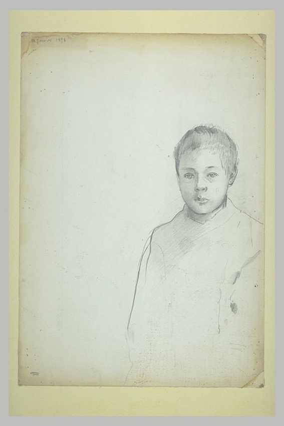 Arï Redon à neuf ans, vu à mi-corps, de face - Odilon Redon | Musée d'Orsay