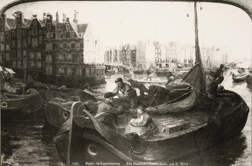 Les Bateliers, Amsterdam - Emile Auguste Wery | Musée d'Orsay