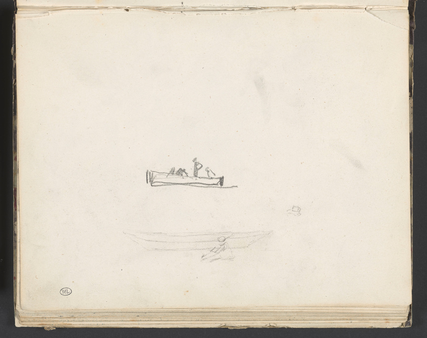 Deux barques avec personnages - Johan Barthold Jongkind | Musée d'Orsay